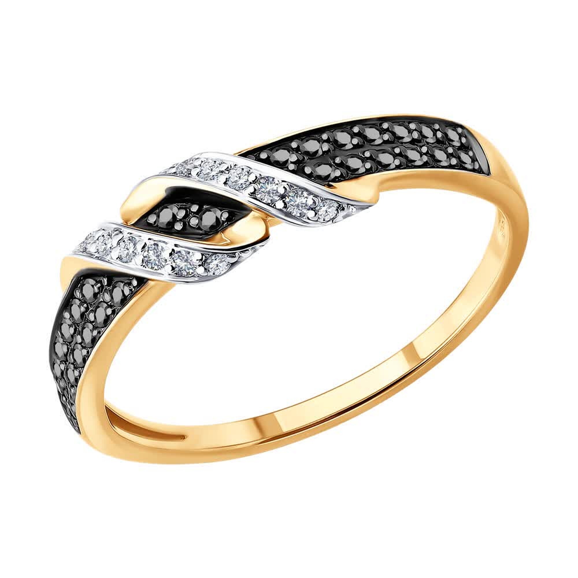 Кольцо, красное золото, 585 проба, бриллиант