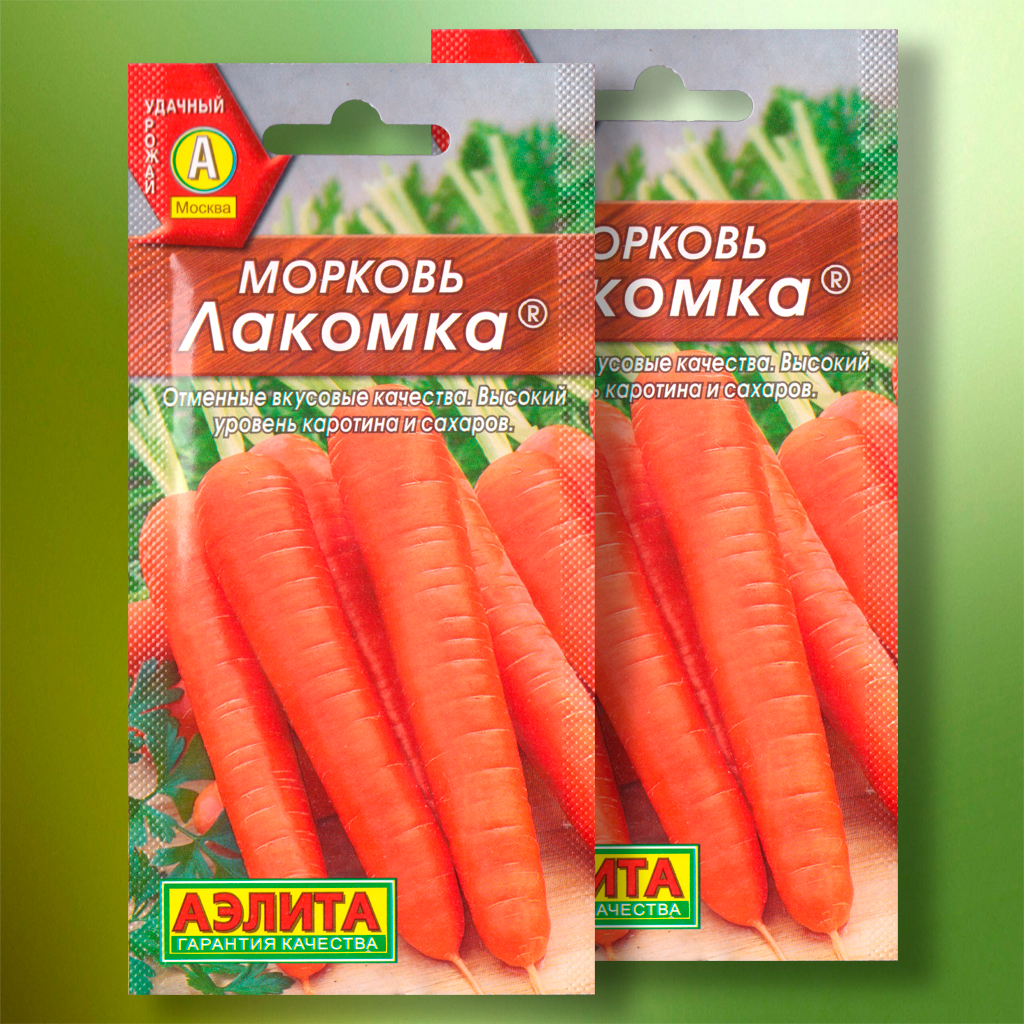 Семена моркови "Лакомка", изготовитель "Агрофирма Аэлита", 2шт.