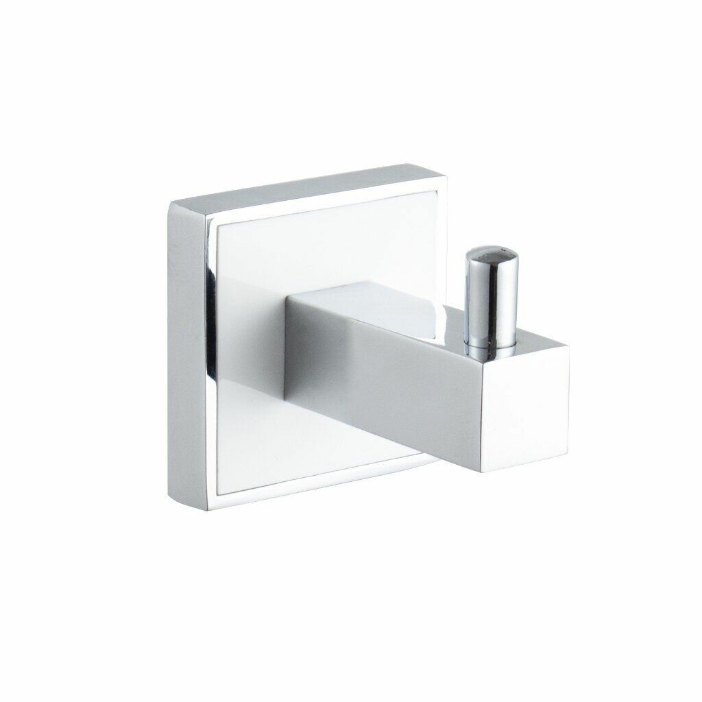 Крючок ZENFORT одинарный, Генезис, белый, сплав ЦАМ