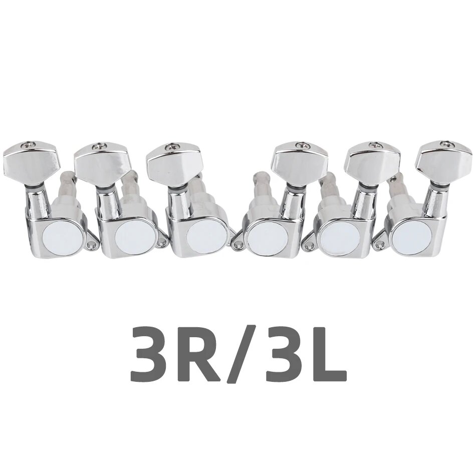 Колки для гитары 3R/3L, серебристые, 6 шт.