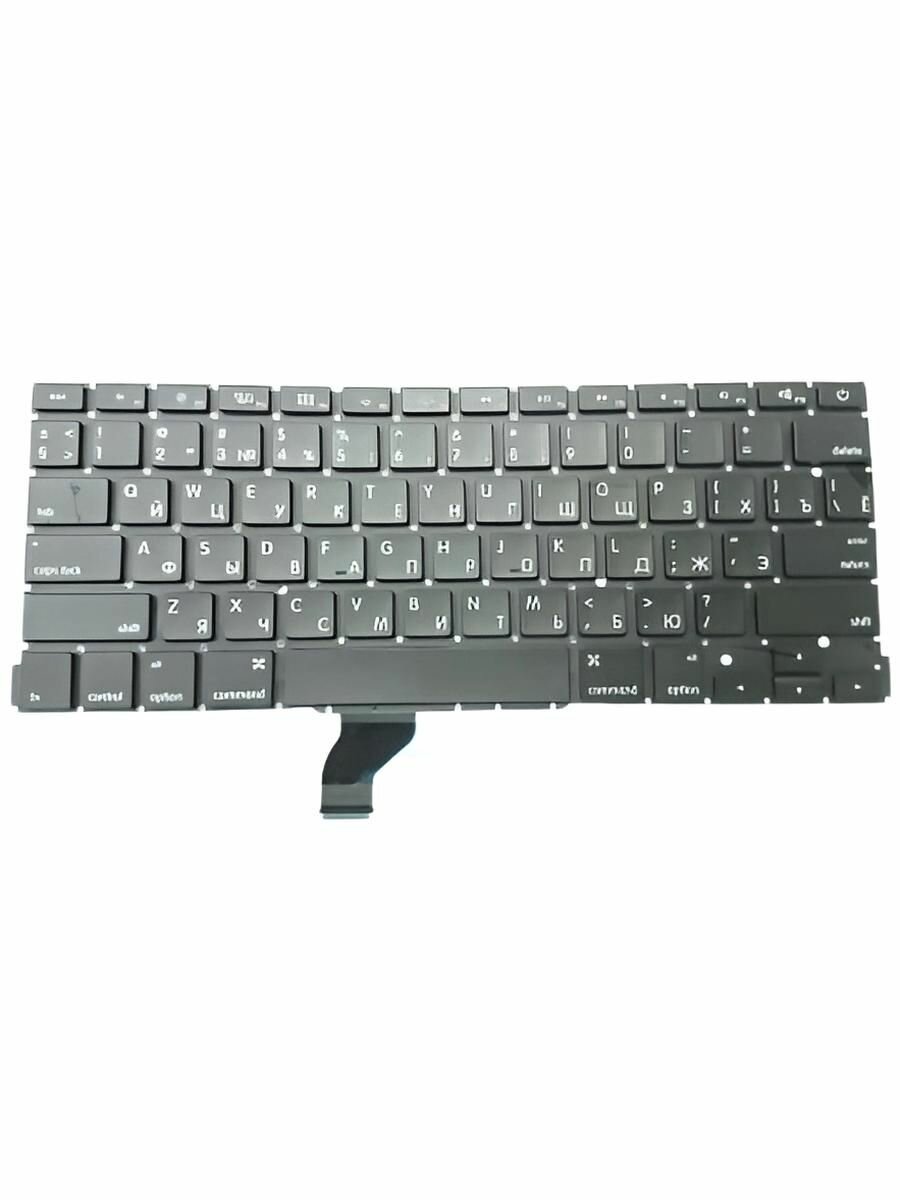 Клавиатура для ноутбука Apple MacBook A1502 черная, плоский Enter