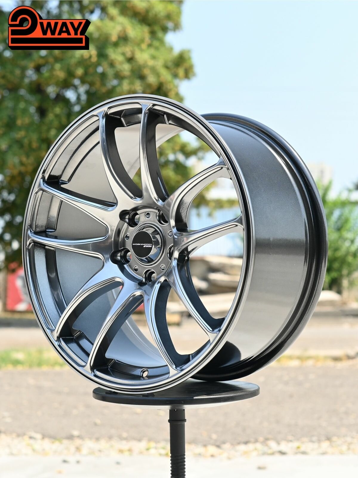 Литые диски Taigiro Work CR-Kai Style, R18, 5x114,3, 8.5 J, ET+35, темный хром