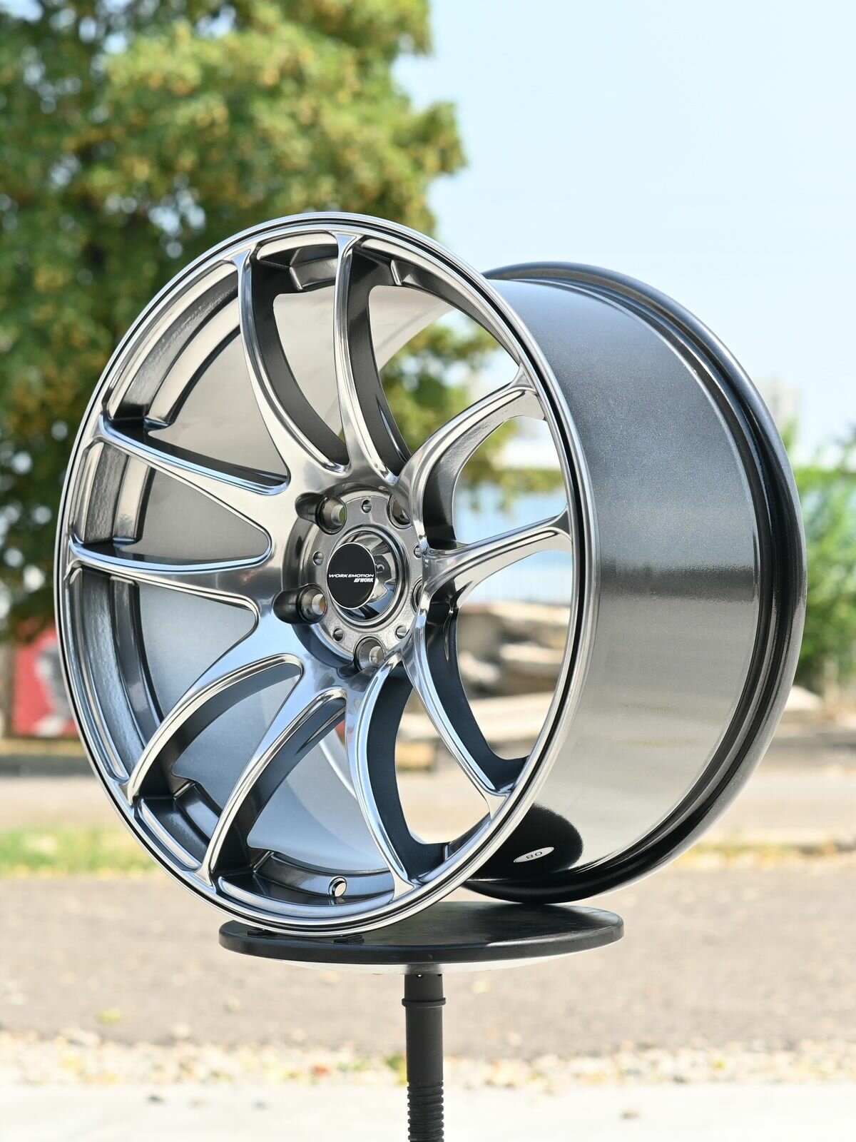 Диск Taigiro CR-Kai Style, R18, 9.5 J, ET+38, легкий сплав, тёмный хром