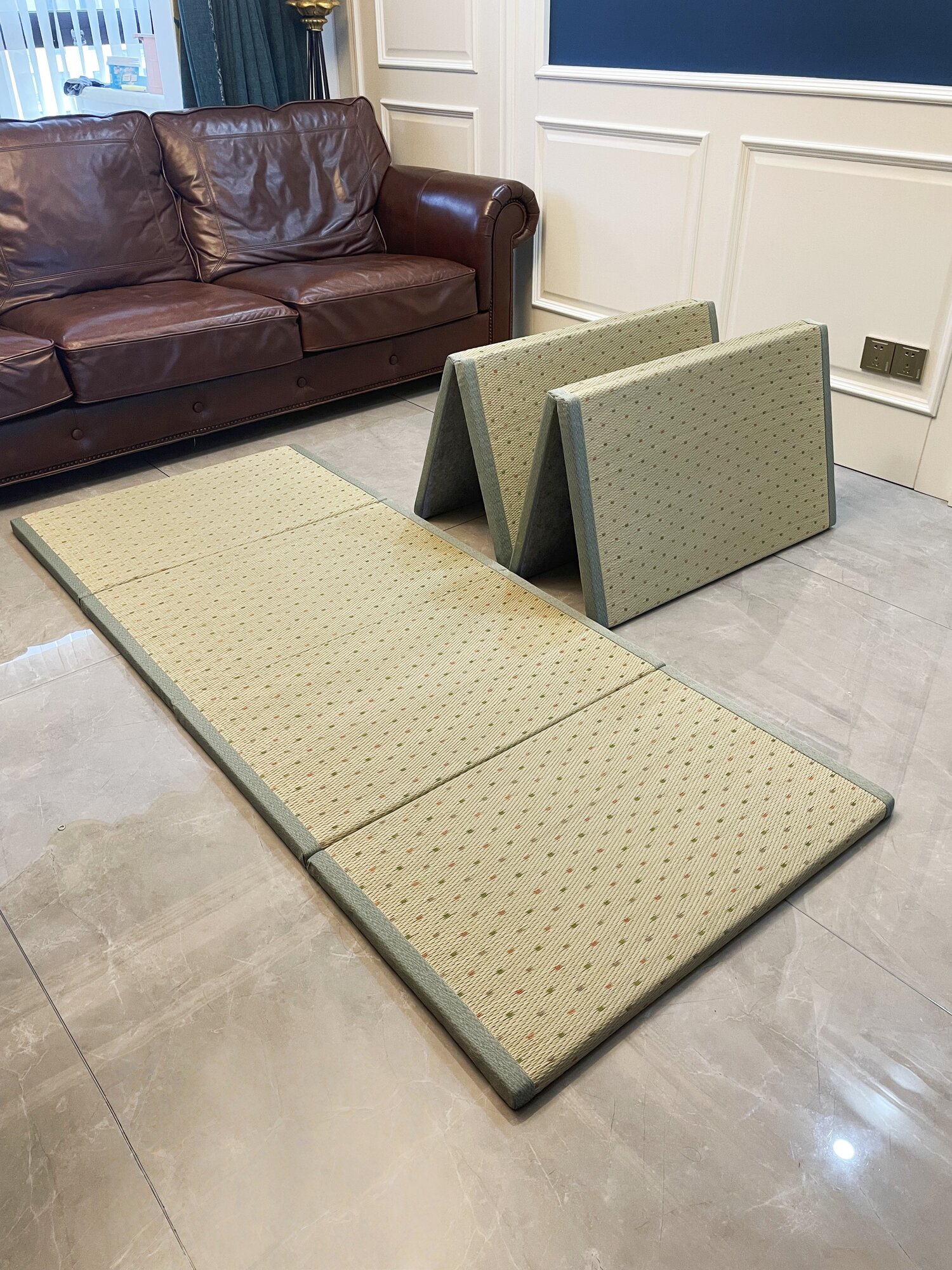 Японский коврик Татами Напольный матрас прямоугольный 200х82см