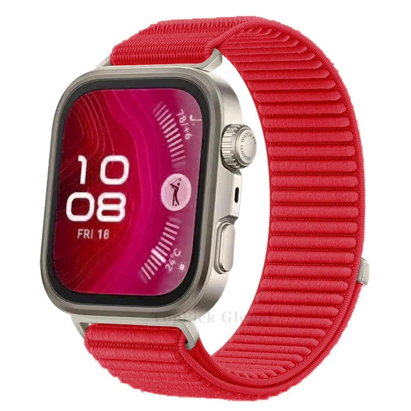 Красный нейлоновый ремешок для Huawei Watch Fit 4 Pro