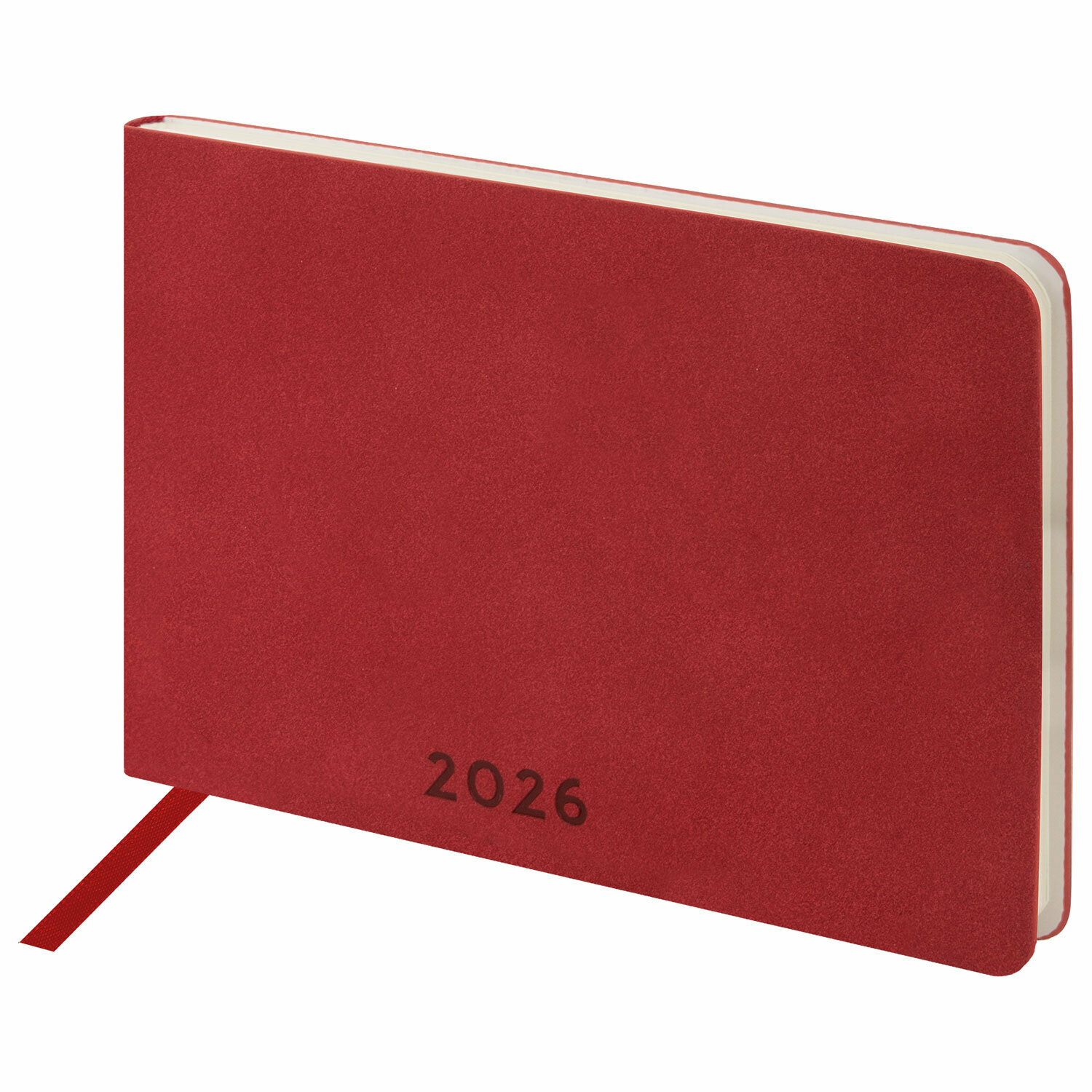 Еженедельник датированный 2026 малый формат 105х160 мм, А6, BRAUBERG "Unique", красный, 117206 (цена только за 1 шт.)