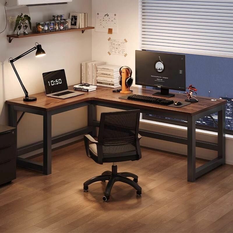 Г-образный компьютерный стол, повернуть направо, 140x120x75 см