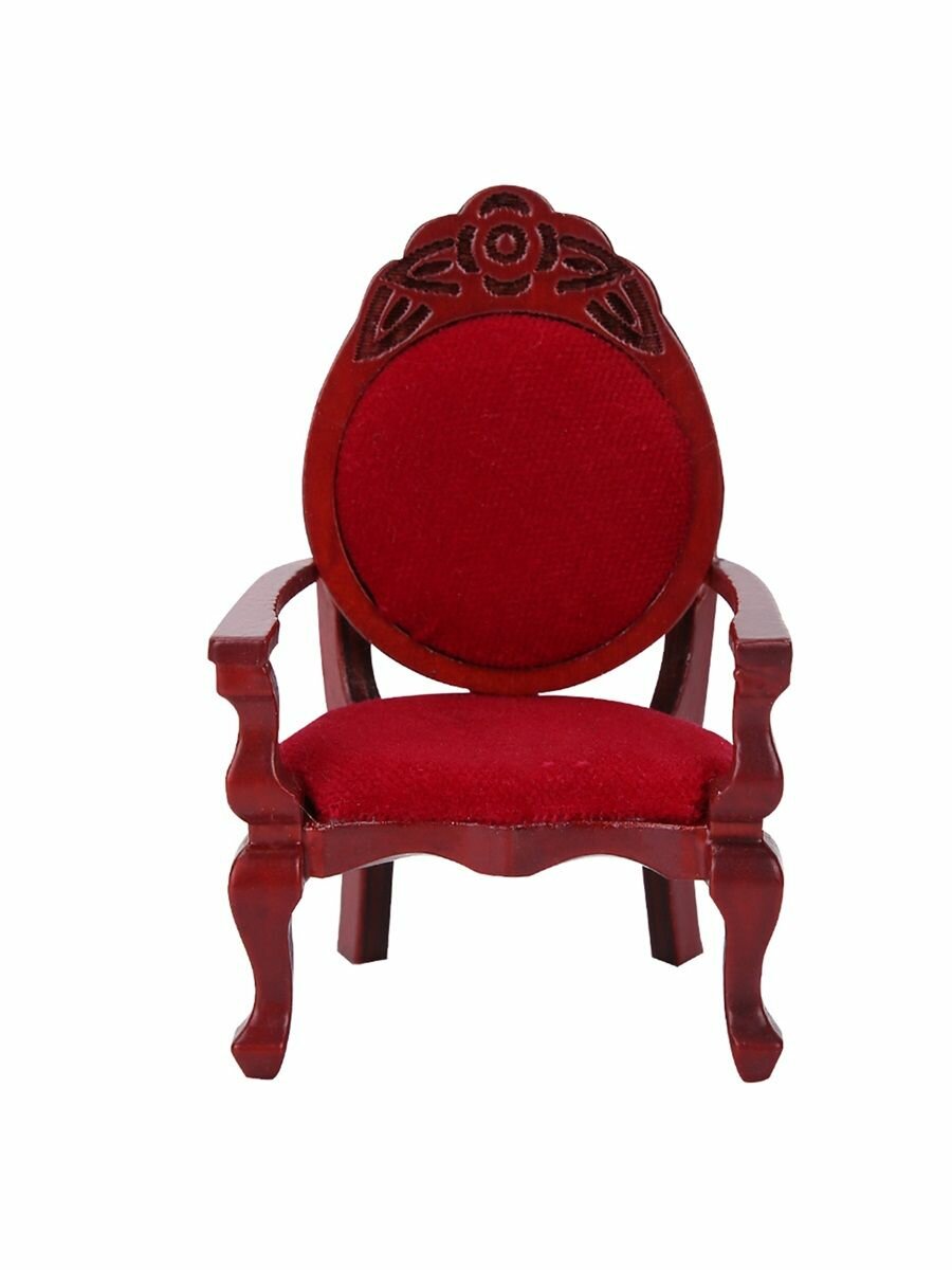 Миниатюрный винтажный деревянный резной обеденный стул в масштабе 1:12, мебель для украшений кукольного домика, коллекционных кукол и миниатюрных комнат