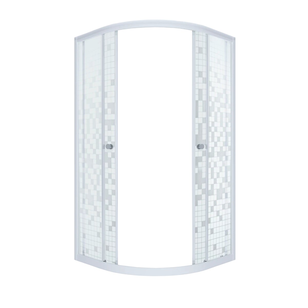 Душевой уголок Triton Мозаика 90x90 без поддона, четверть круга форма, цвет профиля белый