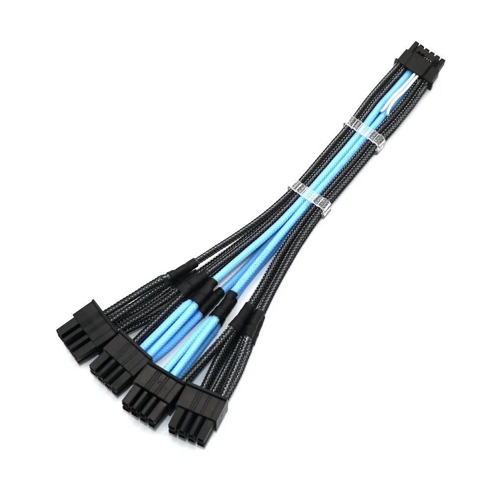 Модульный кабель питания BOHCHONG для RTX4090Ti 4090 40cm, Carbon Aqua Blue