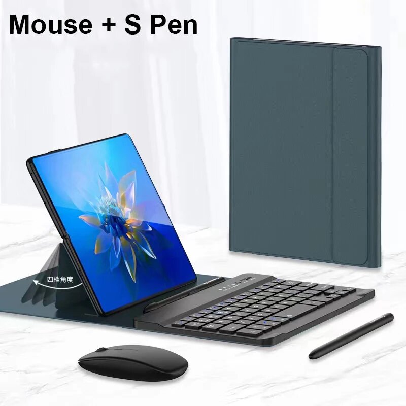 Магнитный чехол с беспроводной клавиатурой для Samsung Galaxy Z Mouse green, For Galaxy Z Fold 7