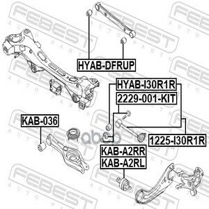Болт с эксцентриком ремкомплект Febest арт. 2229-001-kit