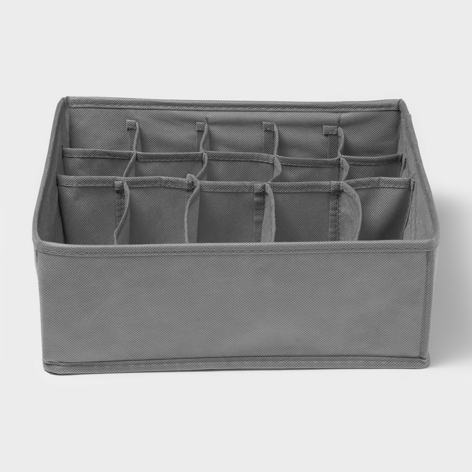 Органайзер для хранения белья "Смарт", 15 ячеек, 30x30x11 см, серый