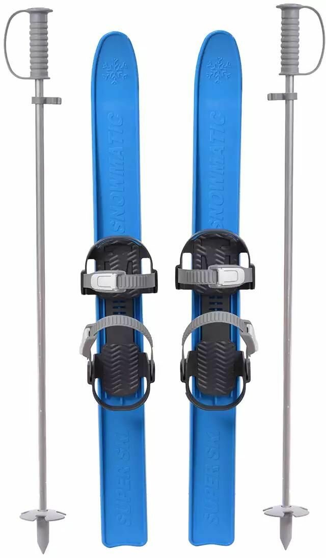 Лыжи детские SNOWMATIC длина 75 см, размер 26-30, голубые