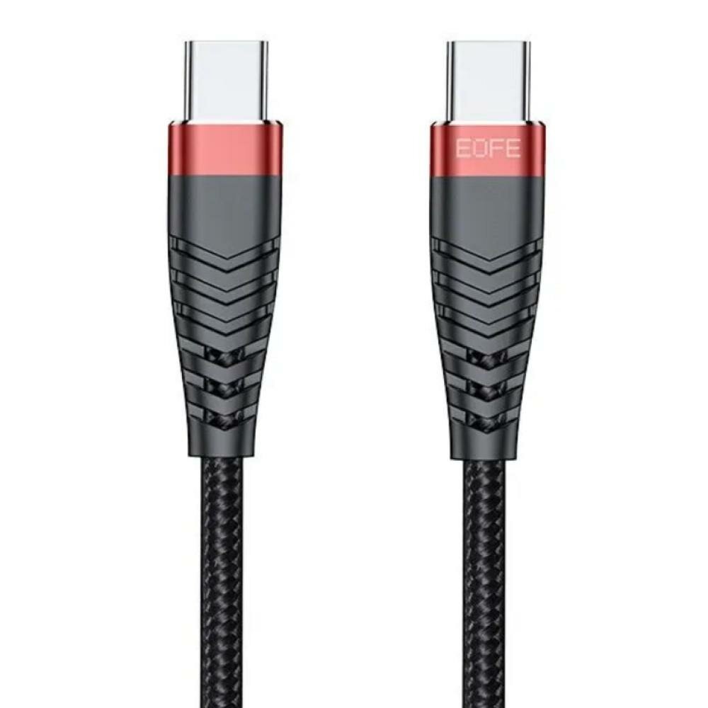 Кабель EOFE CC31 Type-C на USB Type-C, 3А, нейлон, 1м (EOF-CC31-BK), Черный