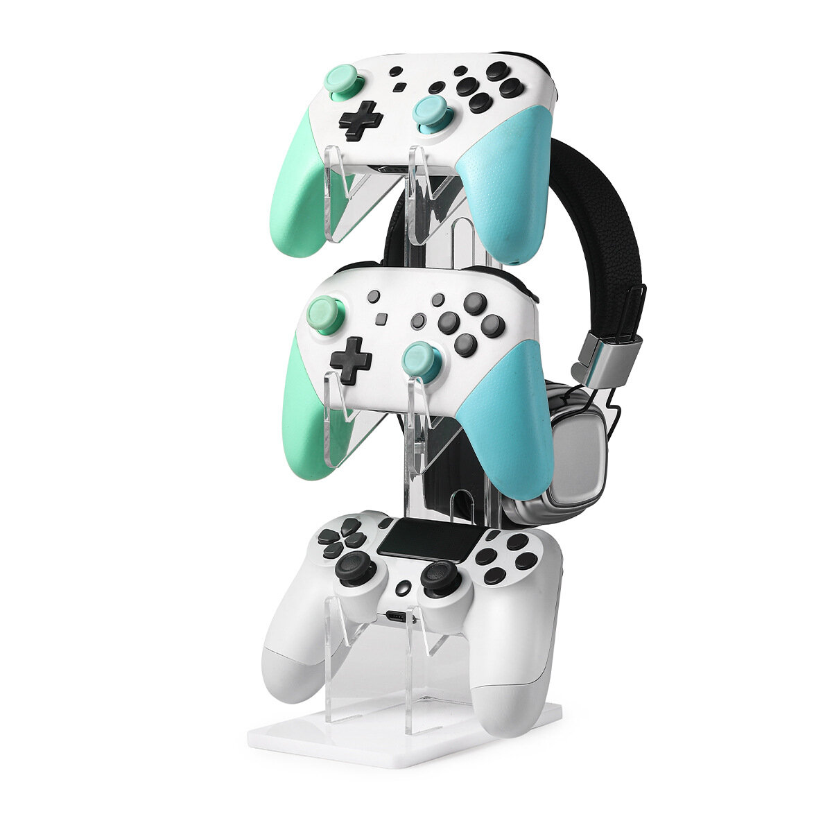 Подставка для хранения игровой гарнитуры и дисплея, для PS5/PS4/PS3/PS2/Switch Pro/Xbox, белая