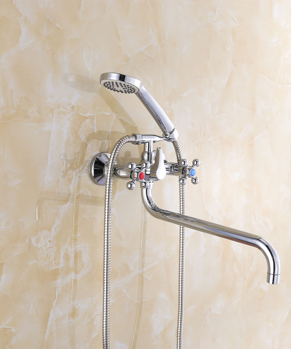 Смеситель для ванны и душа из латуни с лейкой и шлангом H26050 от бренда Hansen