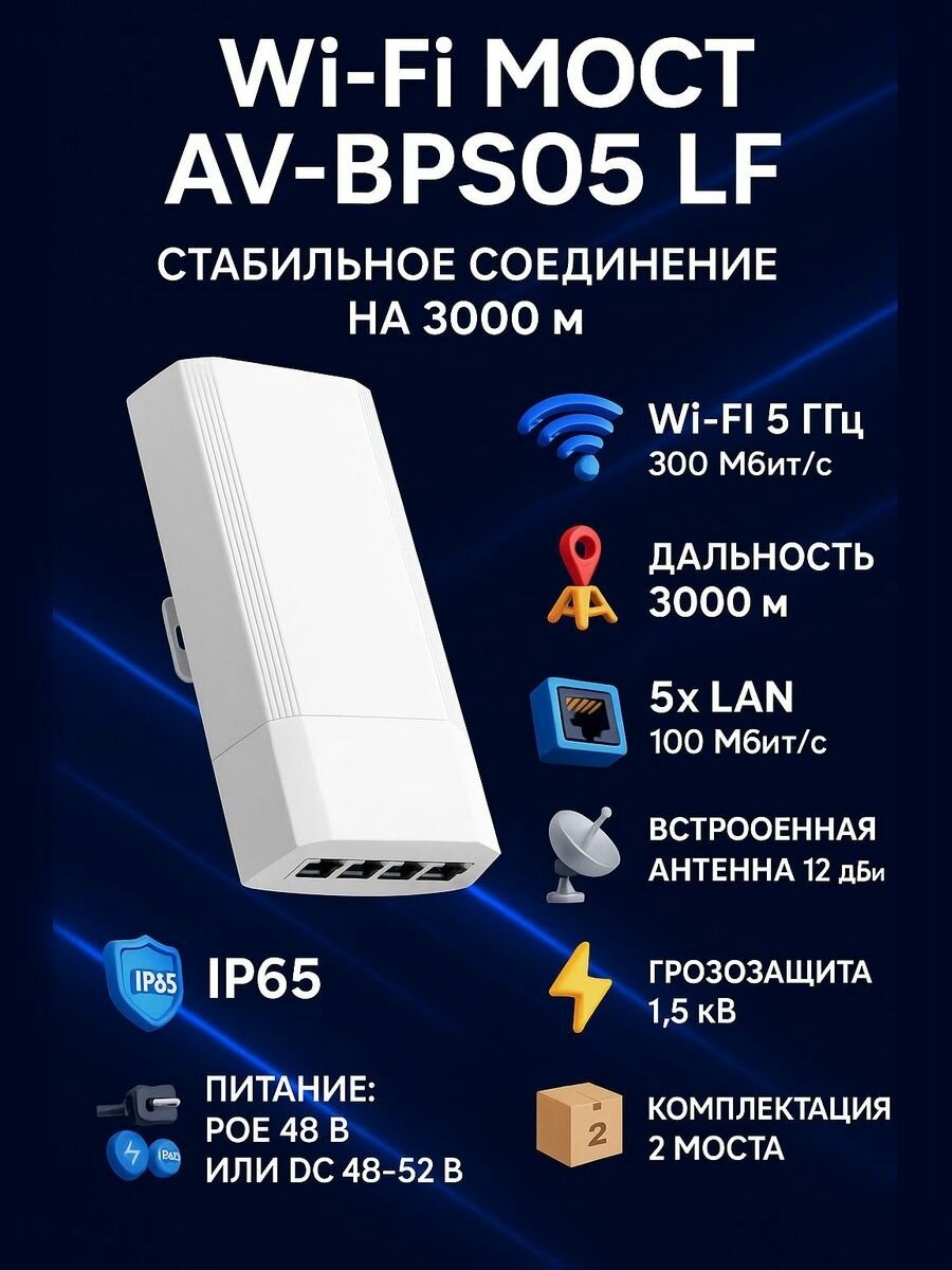 WiFi мост беспроводной AV-BPS05 LF