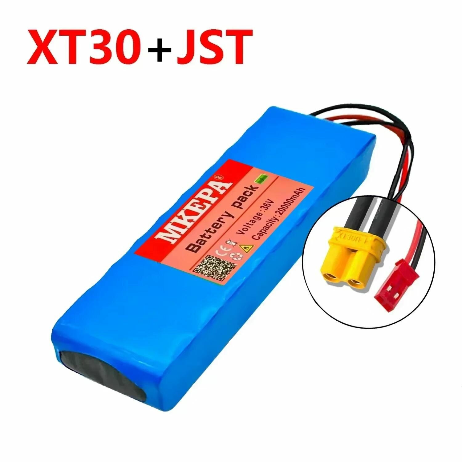 10S2P 36V 20000mAh 18650 Литиевая батарея, 500 Вт для электрических скутеров + BMS