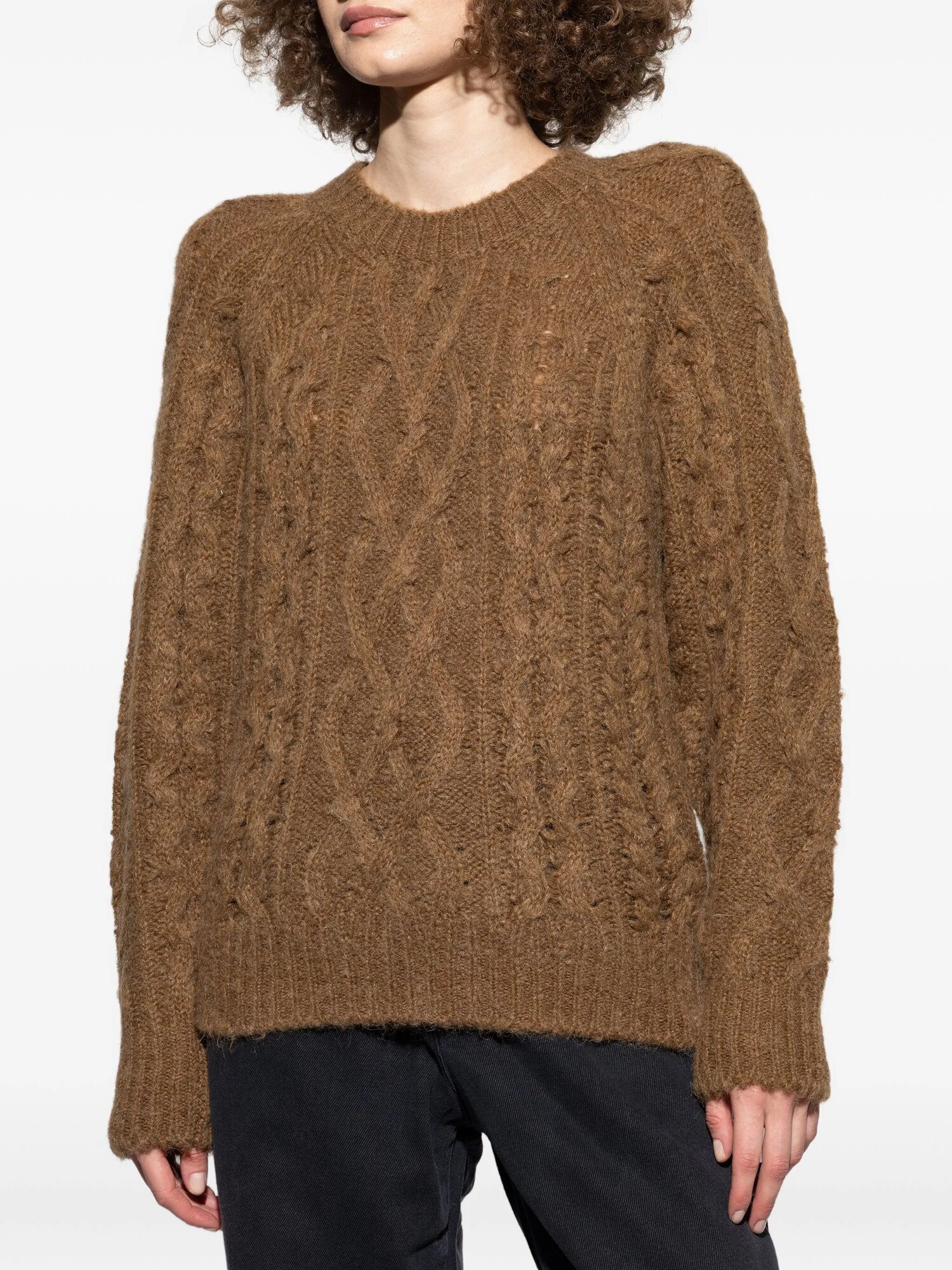 Свитер Isabel Marant Cable-knit sweater, размер 36, , коричневый — фото 1