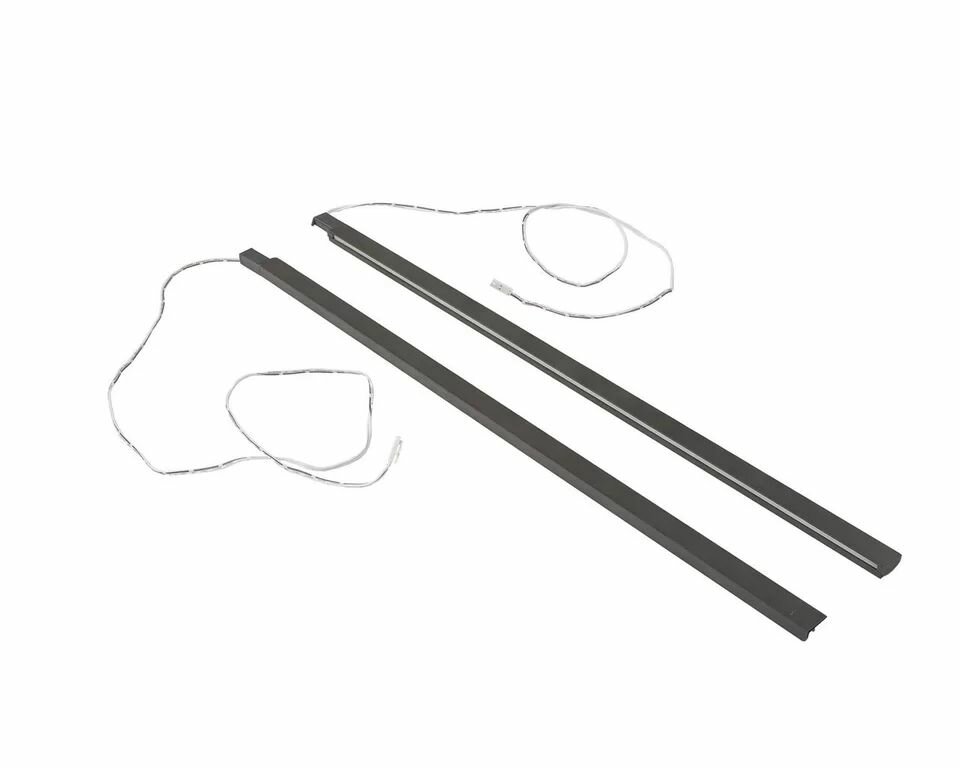 Комплект LED-подсветки ALPHALUX для ящика CRYSTAL с металлической боковиной длиной 400 мм (2 ленты, 4 крепления), антрацит