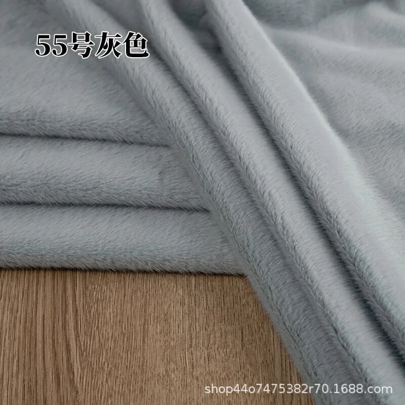 Серый искусственный мех норки 100x50 см, ткань для рукоделия, Цвет: 48