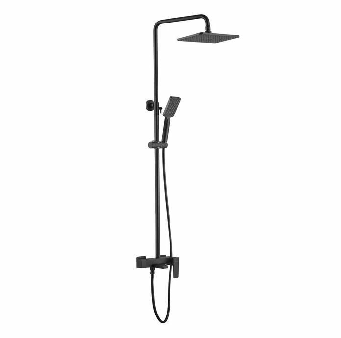 Душевая система Shevanik S8936H, 3 режима, черная, латунь, пластик