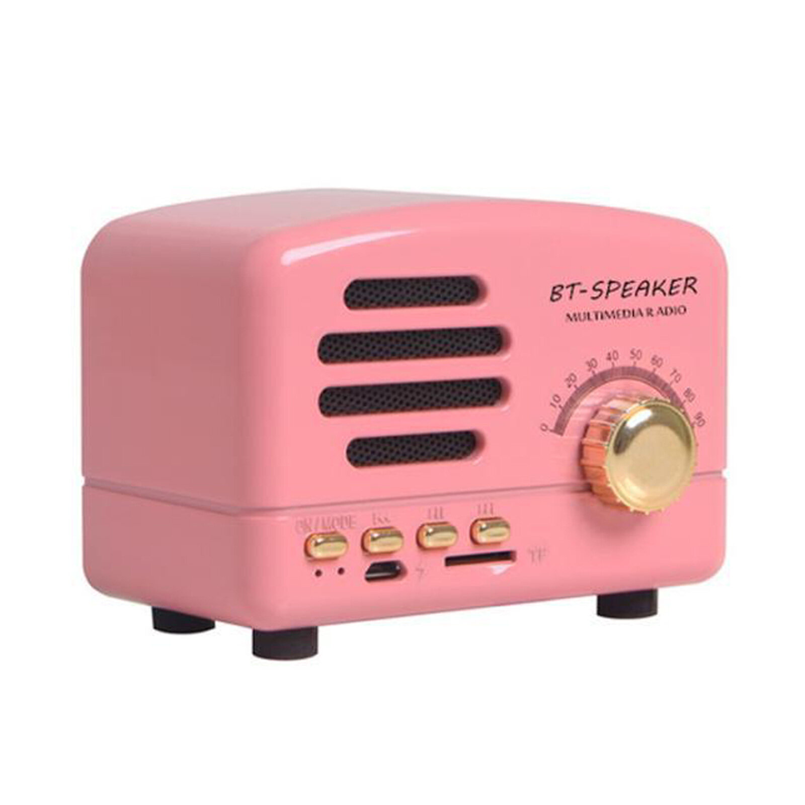 Портативные винтажные стереодинамики на открытом воздухе с открытым шрифтом с батареей емкости 1200 мАч.