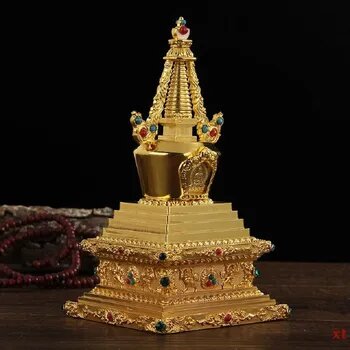 Буддийская ступа, бронзовые статуэтки,(17*9*9cm)