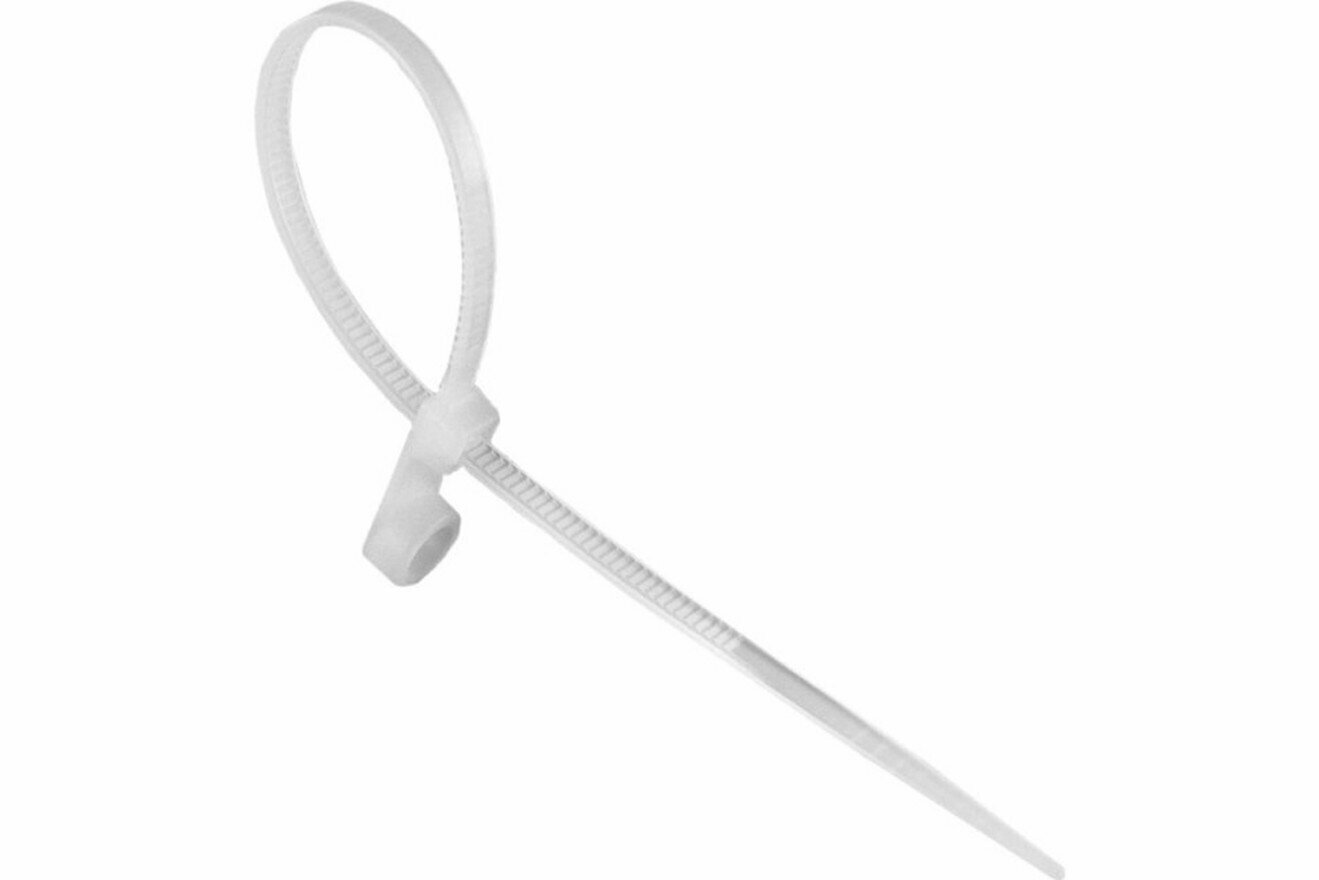 Хомут нейлоновый Вихрь под винт 4,8×200 мм 100 шт для крепления кабеля