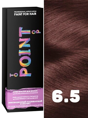 POINT. Краска для волос, тон №6.5, Русый красный 100мл