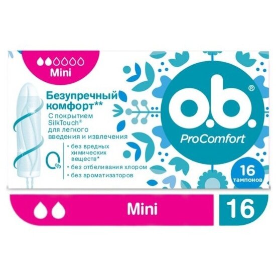Тампоны O.b. ProComfort Mini, 16 шт.
