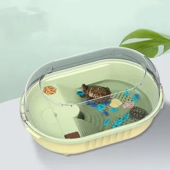 Аквариум для черепах /контейнер для черепах, бытовой, пластиковый, декоративный