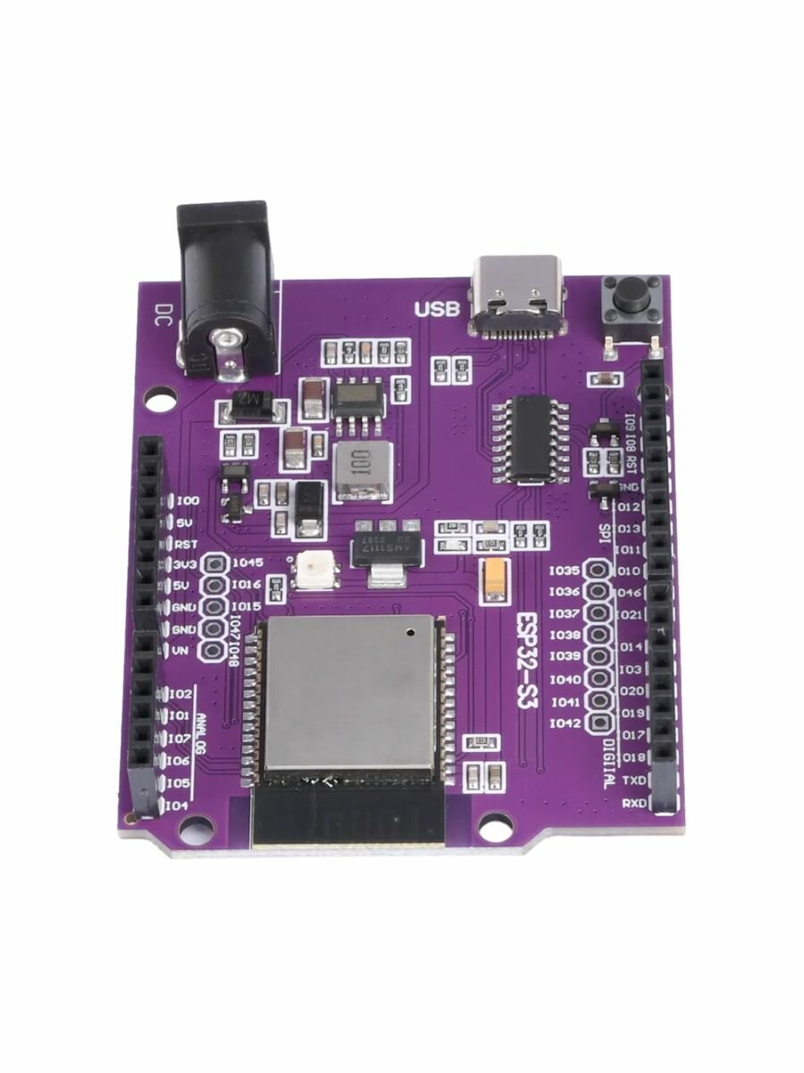Контроллер ESP32-S3 UNO на базе модуля ESP32-S3-WROOM-1 (Wi-Fi + Bluetooth, USB Type-C) (Н)