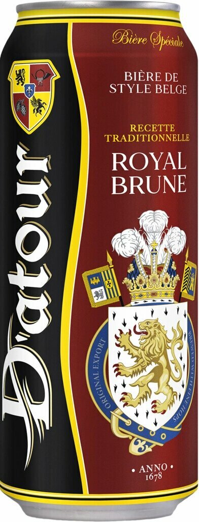 Пиво "D'Atour" Royal Brune, in can, 0.5 л