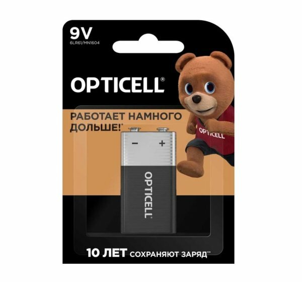 Батарейка 6LR61 MN1604 "Крона" Opticell