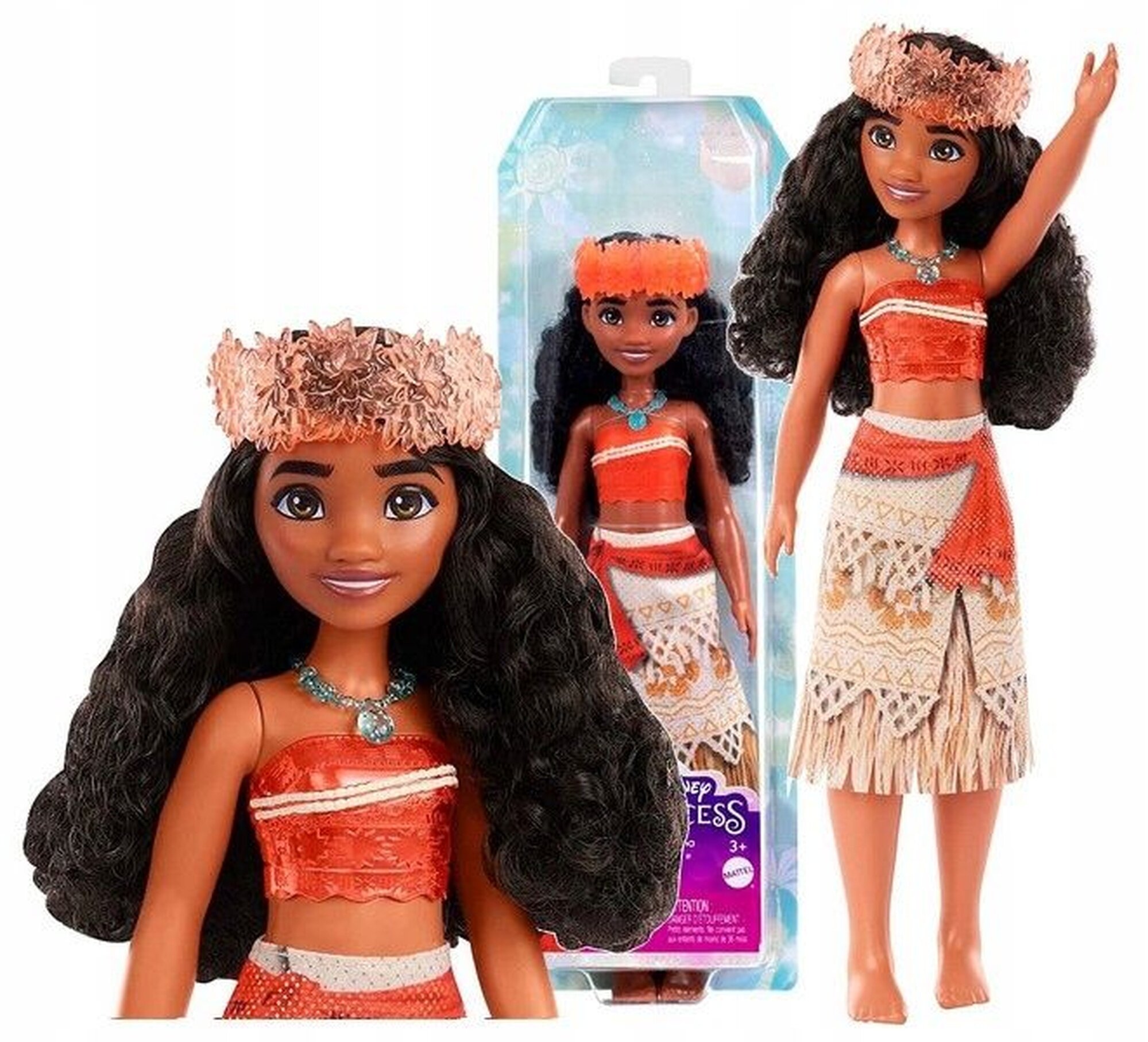 Кукла Mattel Disney Princess - Кукла Моана в блестящей одежде с аксессуарами - Дисней Принцессы HLW05