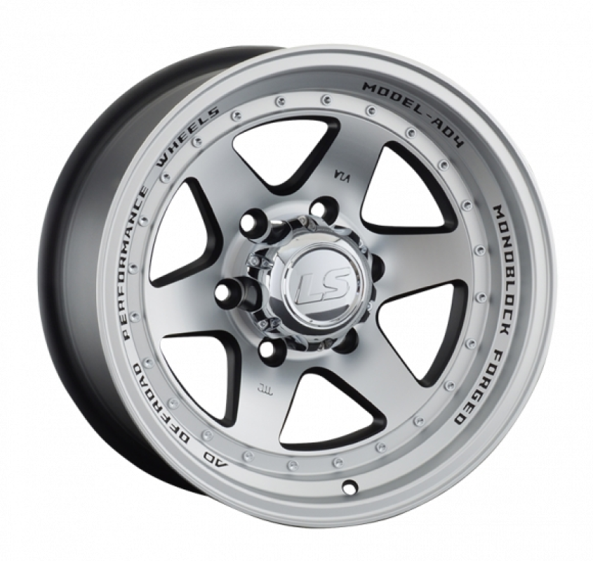 Диск колесный LS Wheels 879 8,0x16 6x139,7 Dia106.1 ET-10 цвет MBF (черный, полировка)