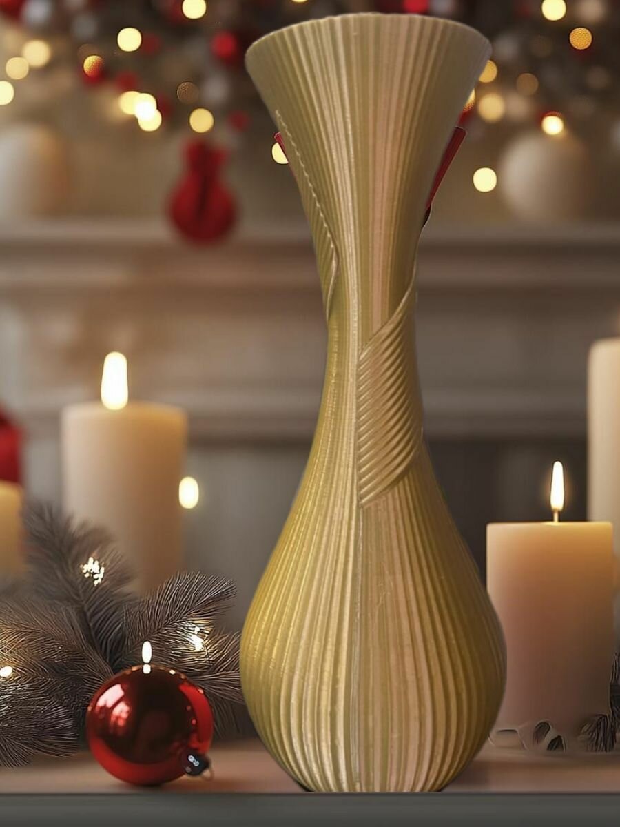 Миледи - Ваза для одного цветка декоративная 25 см цвет латунь