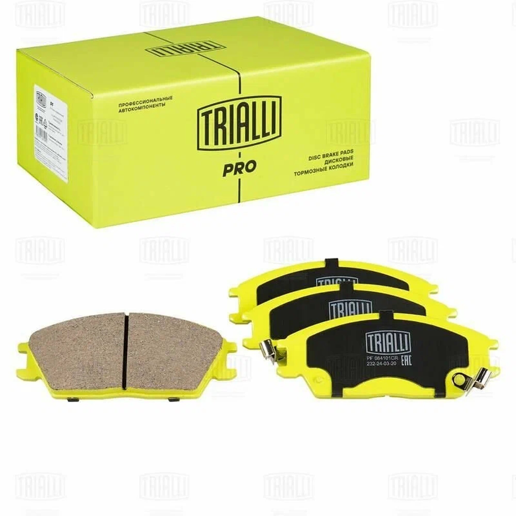 Колодки тормозные дисковые передние для а/м Hyundai Accen, Getz, TRIALLI PF 084101CR (серия PRO)