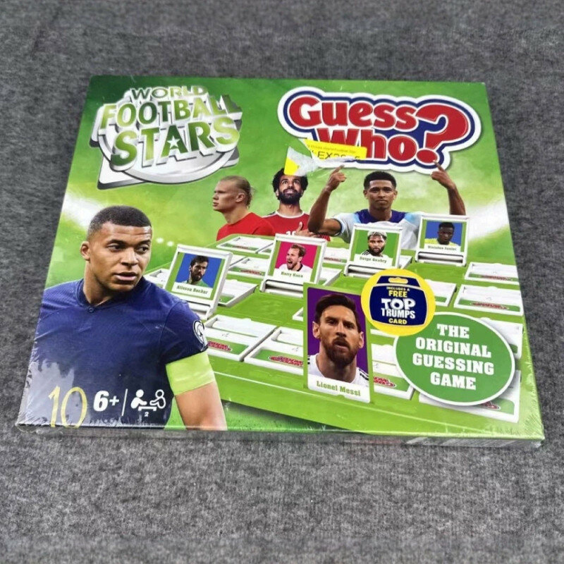 World football stars guess who family guessing game with plastic cards for emotional and cognitive growth