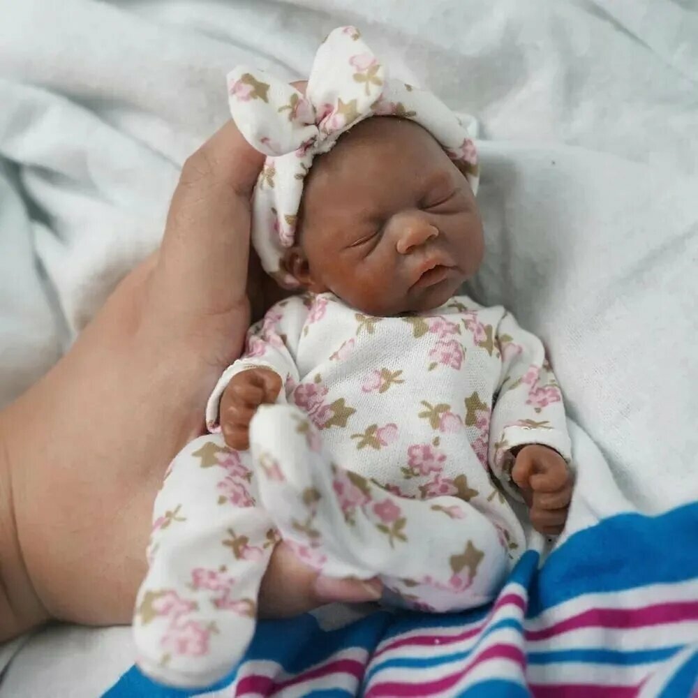 5,5-дюймовые миниатюрные близнецы, куклы-реборн, силиконовые, полностью реалистичные