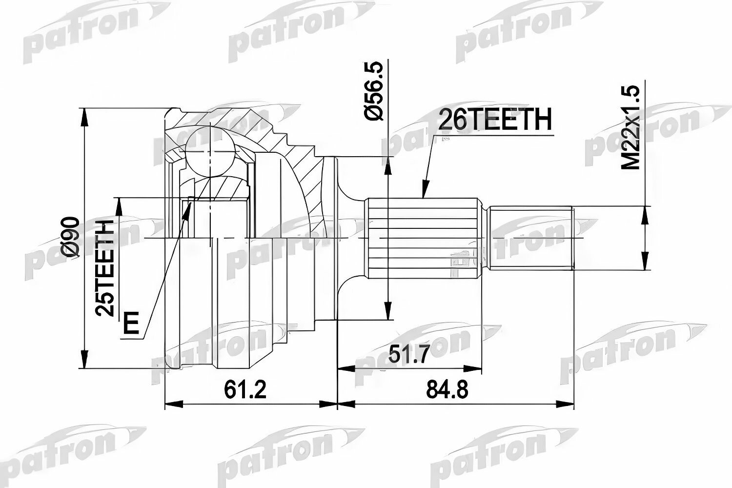 Шрус наружный, для Ауди 100 C3, 80 B3