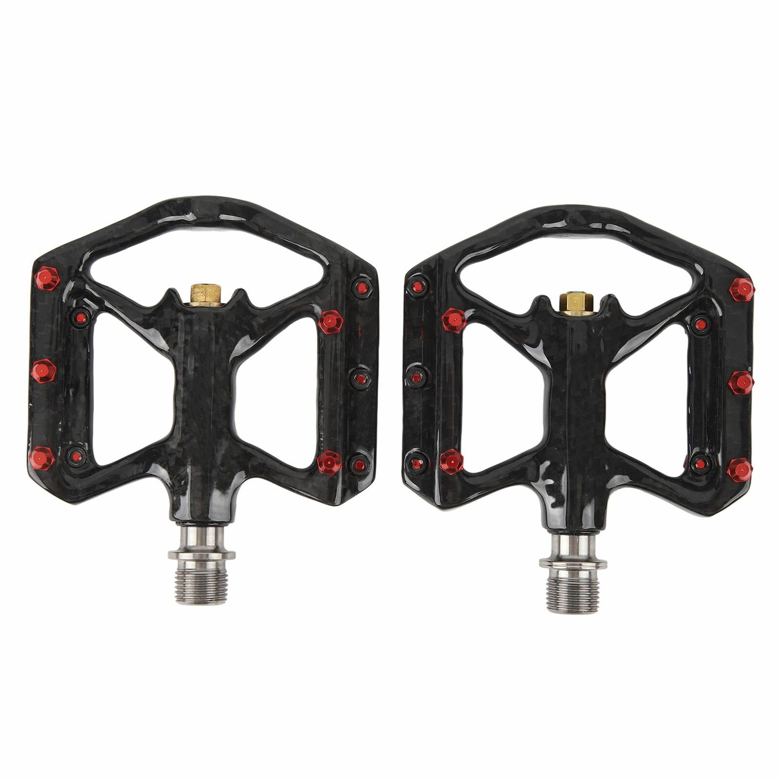 Пара карбоновых педалей с титановой осью