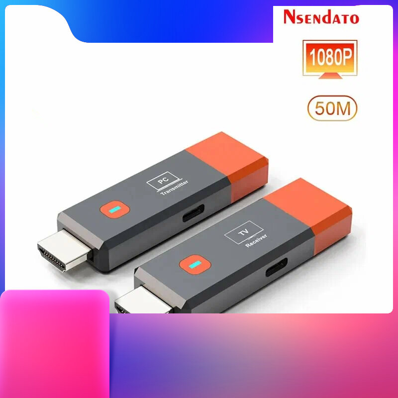 Беспроводной HDMI передатчик и приемник Nsendato 1080P, Full Set-TX RX, EU Plug
