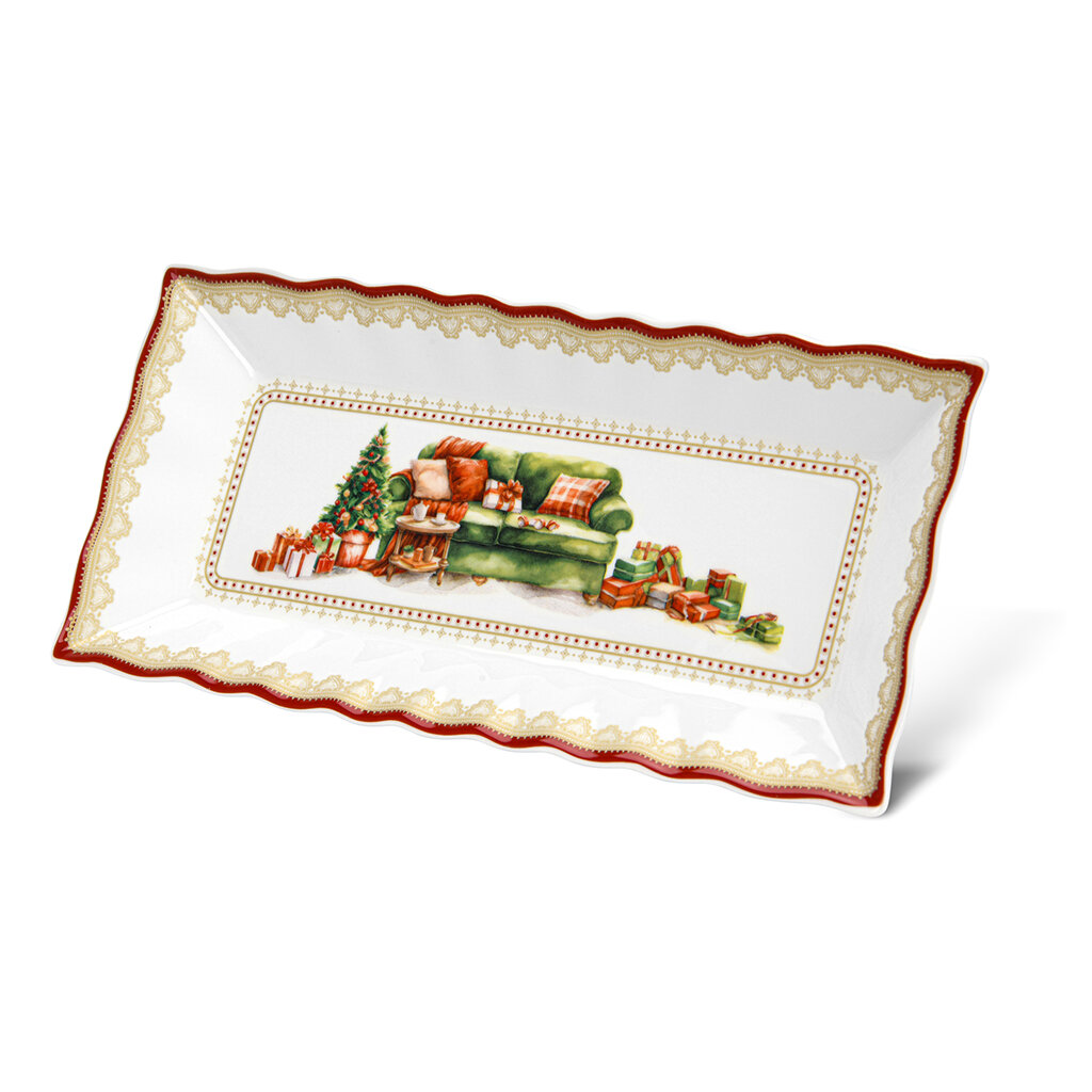 Фарфоровое блюдо 28 х 12,5 см Christmas eve арт. 16035