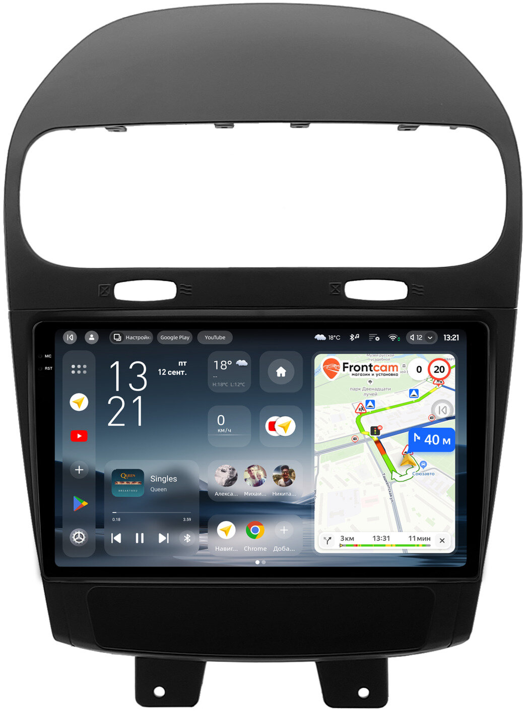 Штатная магнитола Teyes CC4 Pro 2K 8/128 9.5" RM-9-1625 Fiat Freemont 2011-2016 Android 13 (4G-SIM, DSP, QLed, AI)