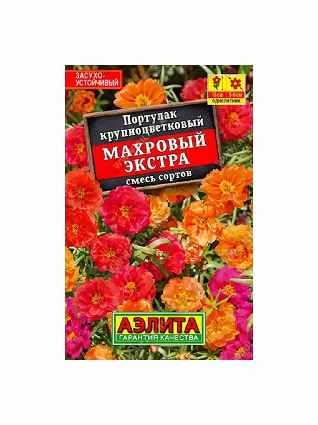 Семена Портулак Экстра, махровый, смесь сортов, однолетник, Аэлита, 1 пачка - 0.1г семян
