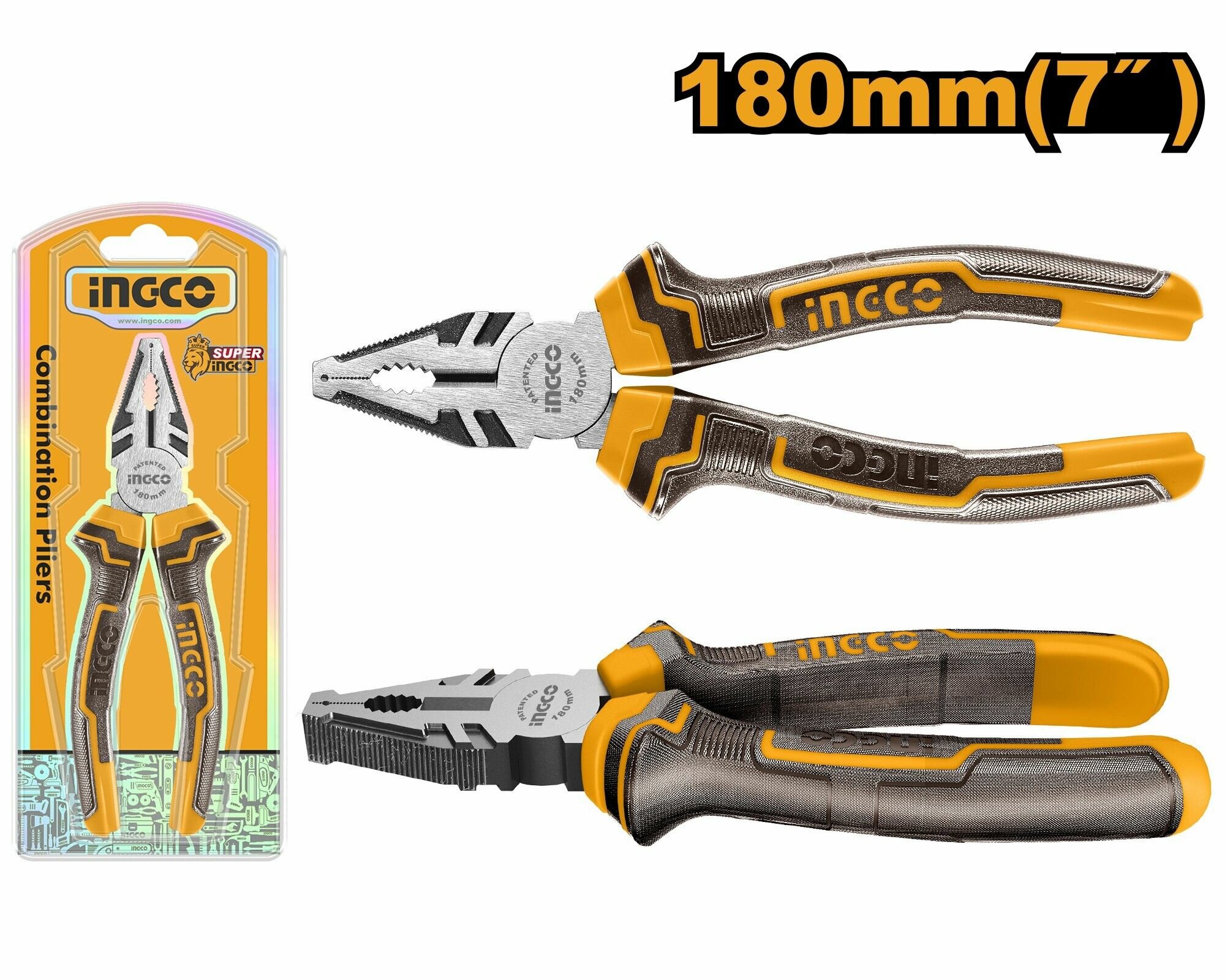 Плоскогубцы комбинированные 180 мм SUPER INGCO HCP08188