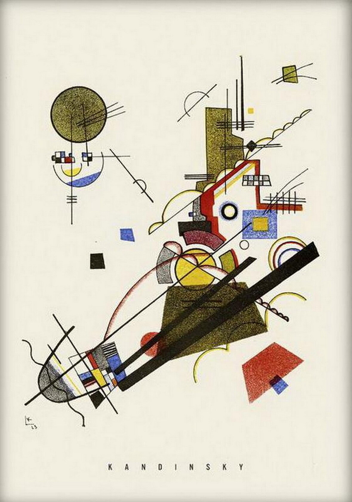 Плакат, постер Василий Кандинский на холсте, размер 21х30см
